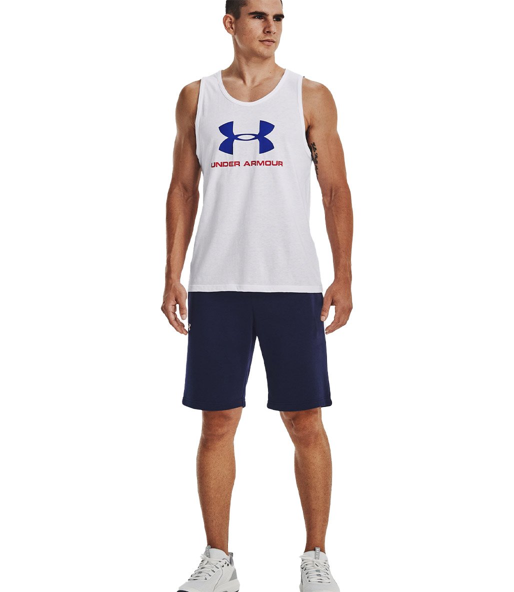 Under Armour Sportstyle Logo Atlet Beyaz Lacivert | Fitmoda