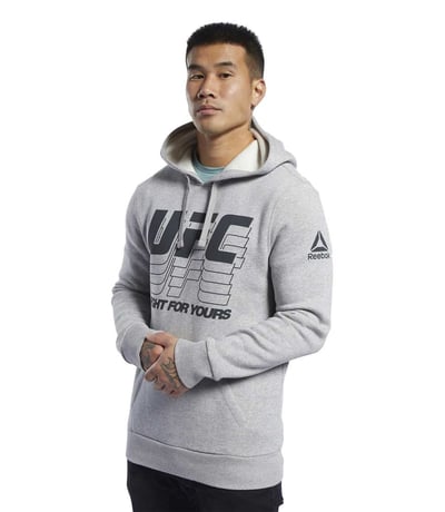 Reebok Ufc Fan Gear Hoodie Kapüşonlu Sweatshirt Gri | Fitmoda