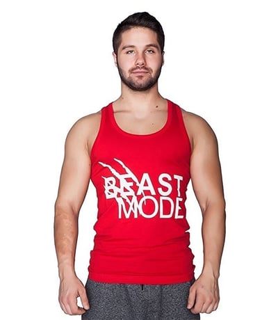 Supplementler Beast Mode Tank Top Kırmızı - Kolsuz T-Shirt & Spor Atlet